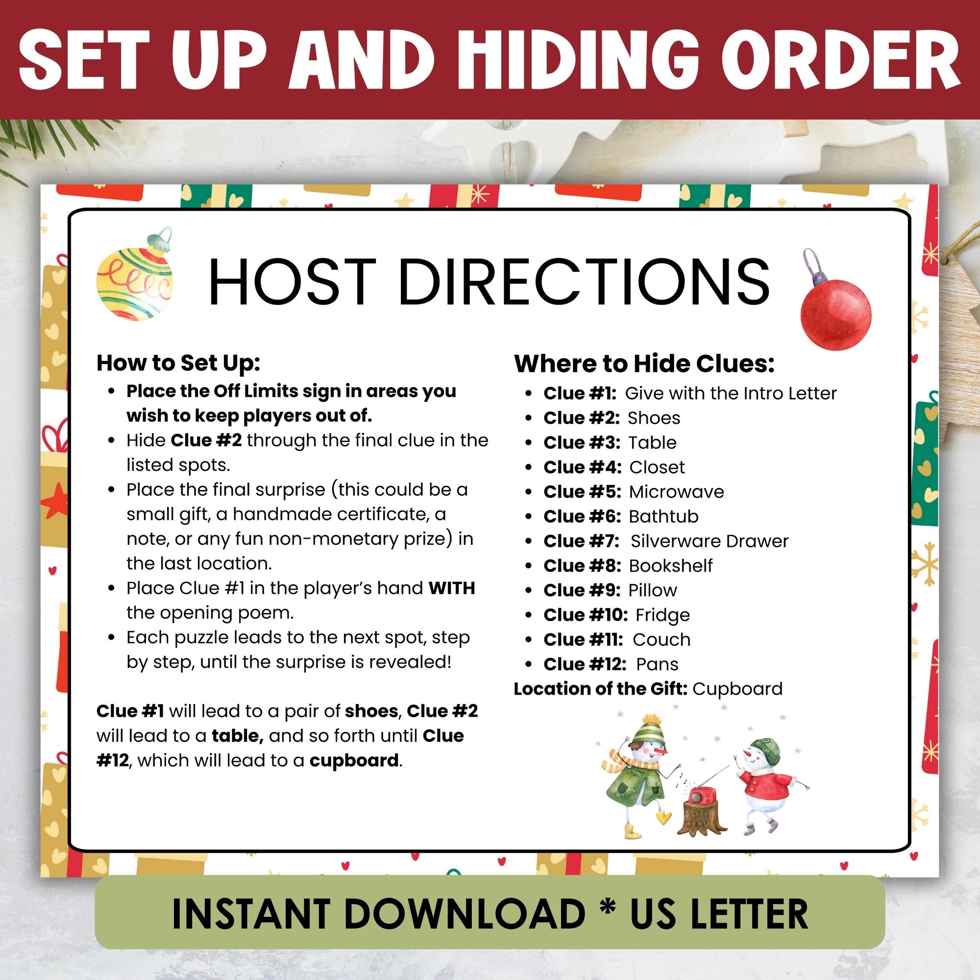 Teen Christmas Scavenger Hunt Printable, Indoor Holiday Treasure Hunt ...