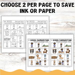 The Good Samaritan Bible Lesson Scavenger Hunt Activity Prek, Sunday ...