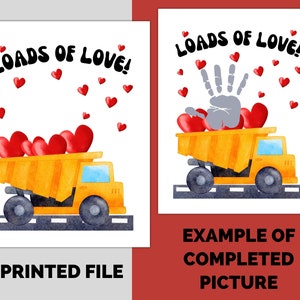 Valentine Handprint Craft, Loads of Love Dump Truck Valentine Handprint ...
