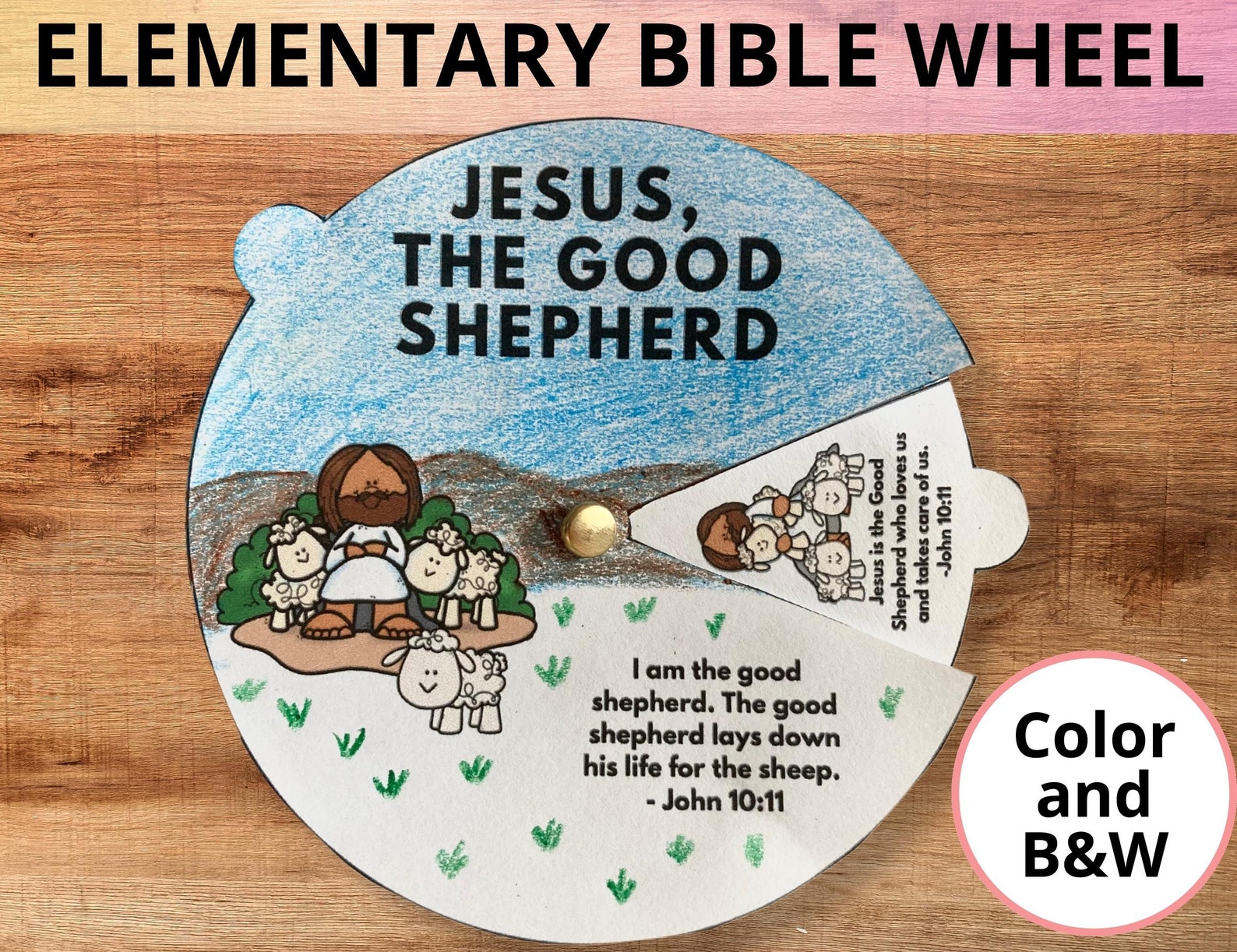 The Good Shepherd Bible Teaching Posters, John 10 Bible Wheel Craft ...