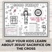 Good Friday Bible Activity Coloring Placemat, Christian Easter Sunday ...
