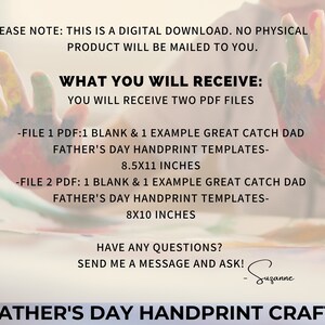 Fathers Day Printable Handprint Art Craft Gift for Dad, DIY Keepsake ...