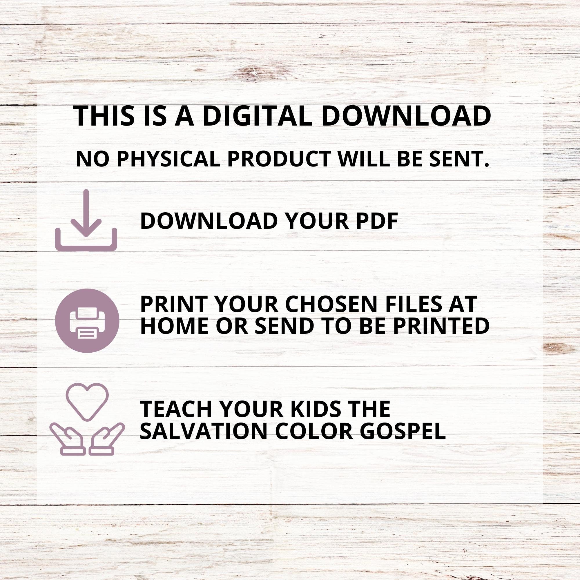 Salvation Color Gospel Bible Wheel Craft Printable Sunday - Etsy