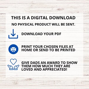Fathers Day Best Dad Bible Awards Printable, Sunday School Kids Gift ...