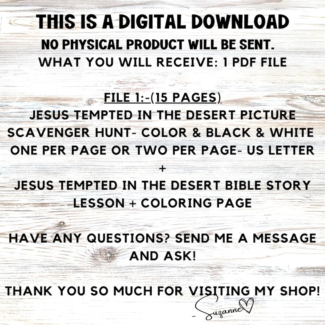 Jesus Tempted in the Desert Bible Lesson Scavenger Hunt Activity Prek ...