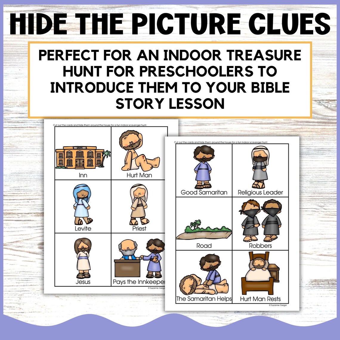 The Good Samaritan Bible Lesson Scavenger Hunt Activity Prek, Sunday ...