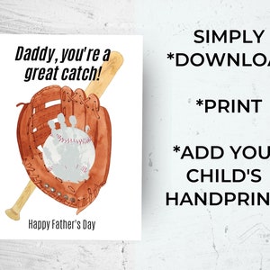 Fathers Day Handprint Printable Craft Gift for Dad, DIY Keepsake Dad ...