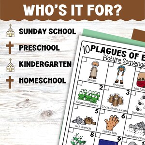Ten Plagues of Egypt Bible Lesson Scavenger Hunt Activity Prek, Sunday ...
