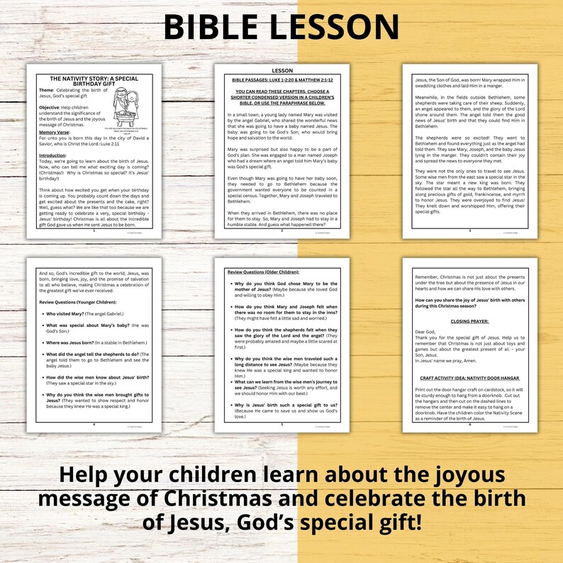 Nativity Story Bible Lesson and Coloring Bible Wheel Christmas Craft ...