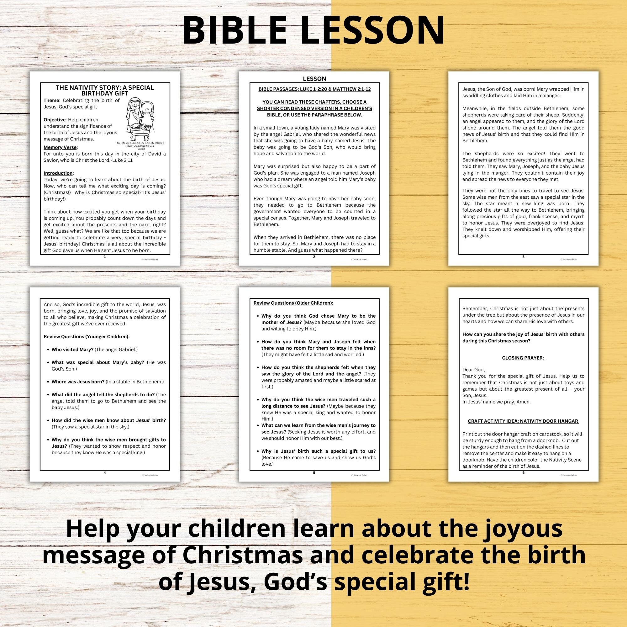 Nativity Story Bible Lesson and Coloring Bible Wheel Christmas Craft ...