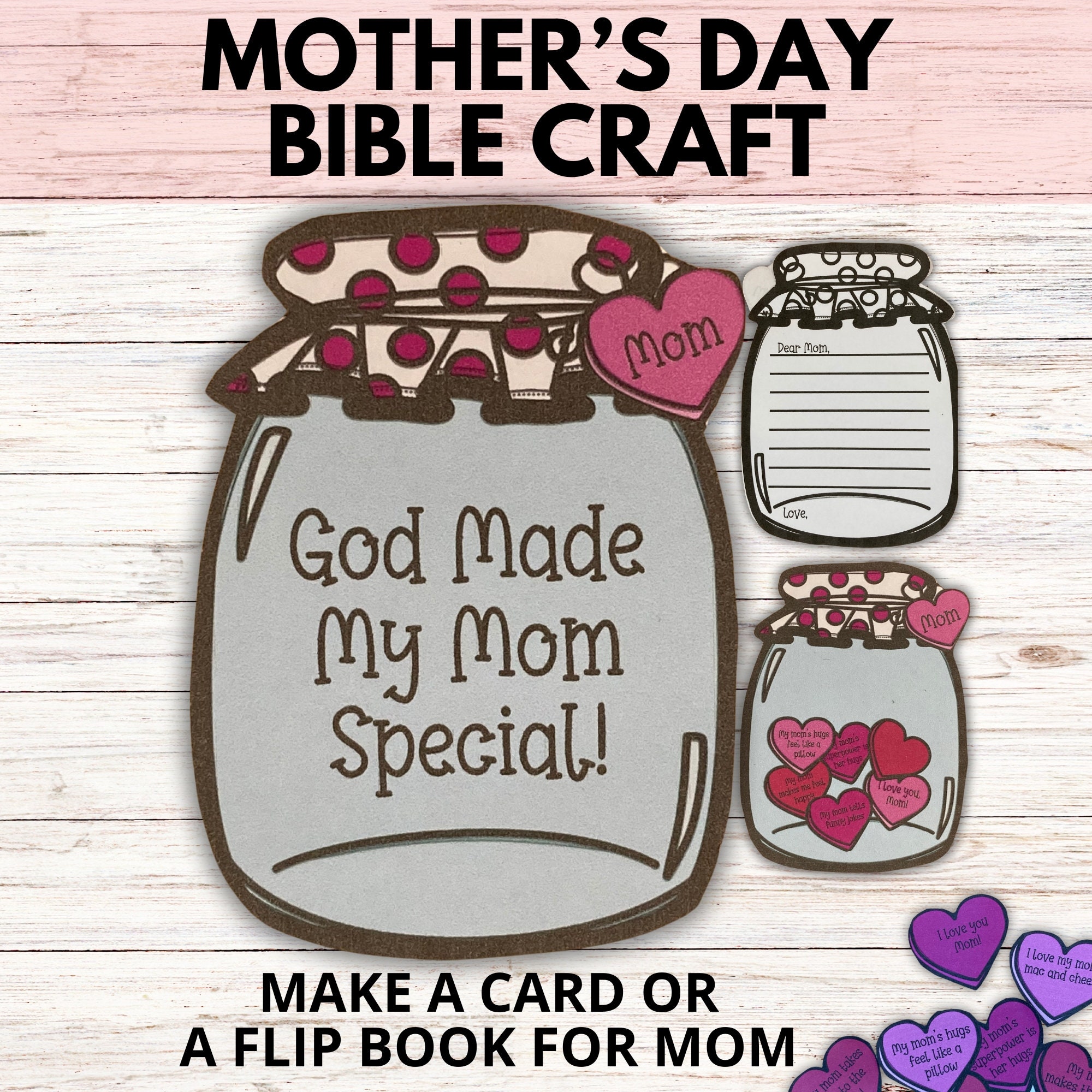 Mothers Day Bible Teaching Posters and Craft Printable, Sunday School ...