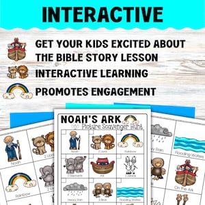 Noah's Ark Bible Lesson Scavenger Hunt Activity Prek, Sunday School ...