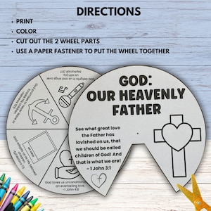God Our Heavenly Father Bible Wheel Craft Lesson, Fathers Day Bible ...