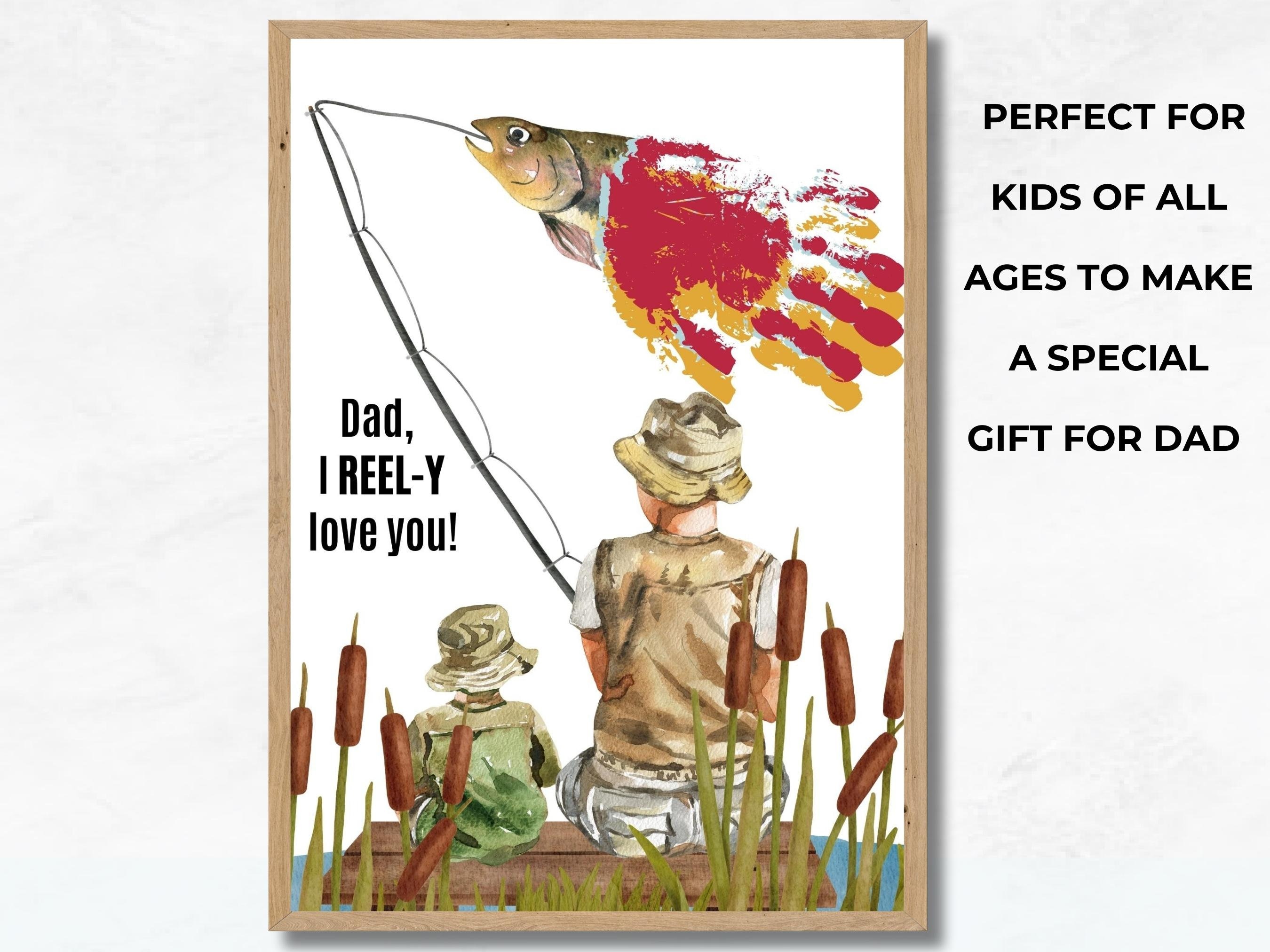 Fathers Day Handprint Art Printable, DIY Keepsake Gift for Dad Activity ...