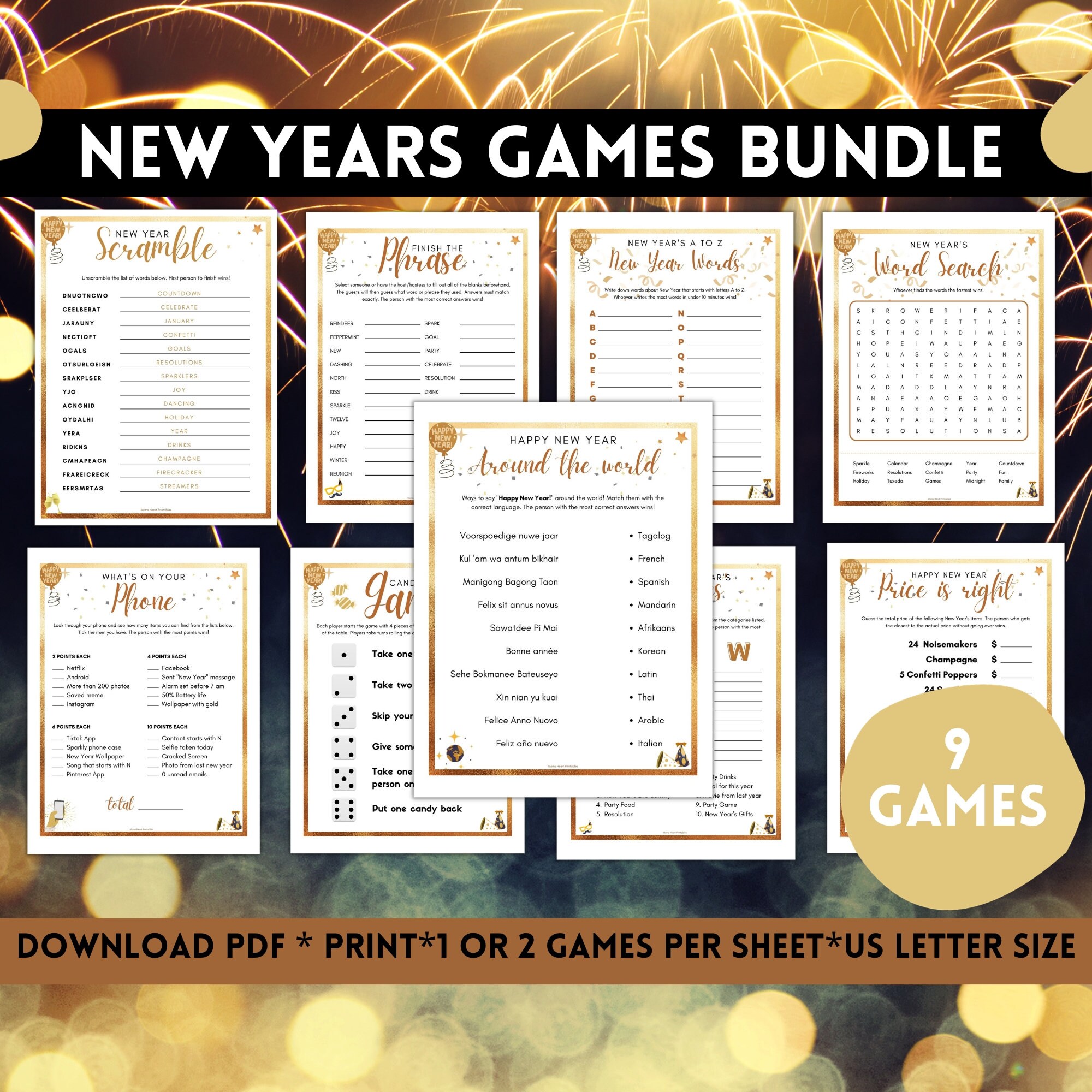 Printable New Years Eve Games, New Years Eve Games for Kids and Adults ...