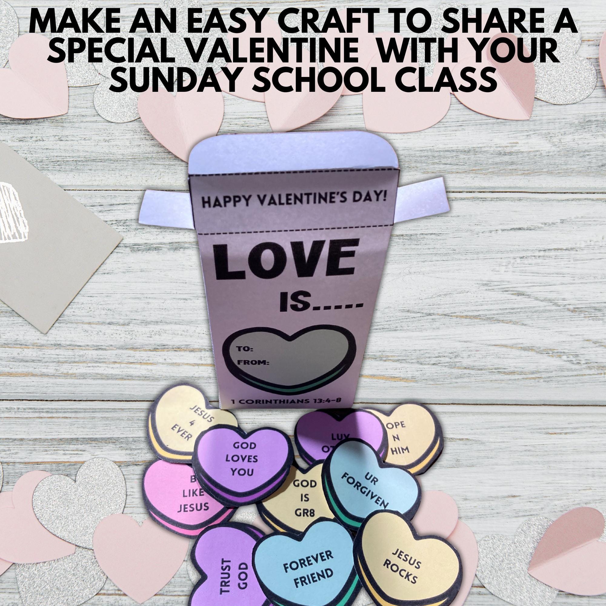Christian Valentine Bible Valentine Card Craft, Christian Valentine's ...