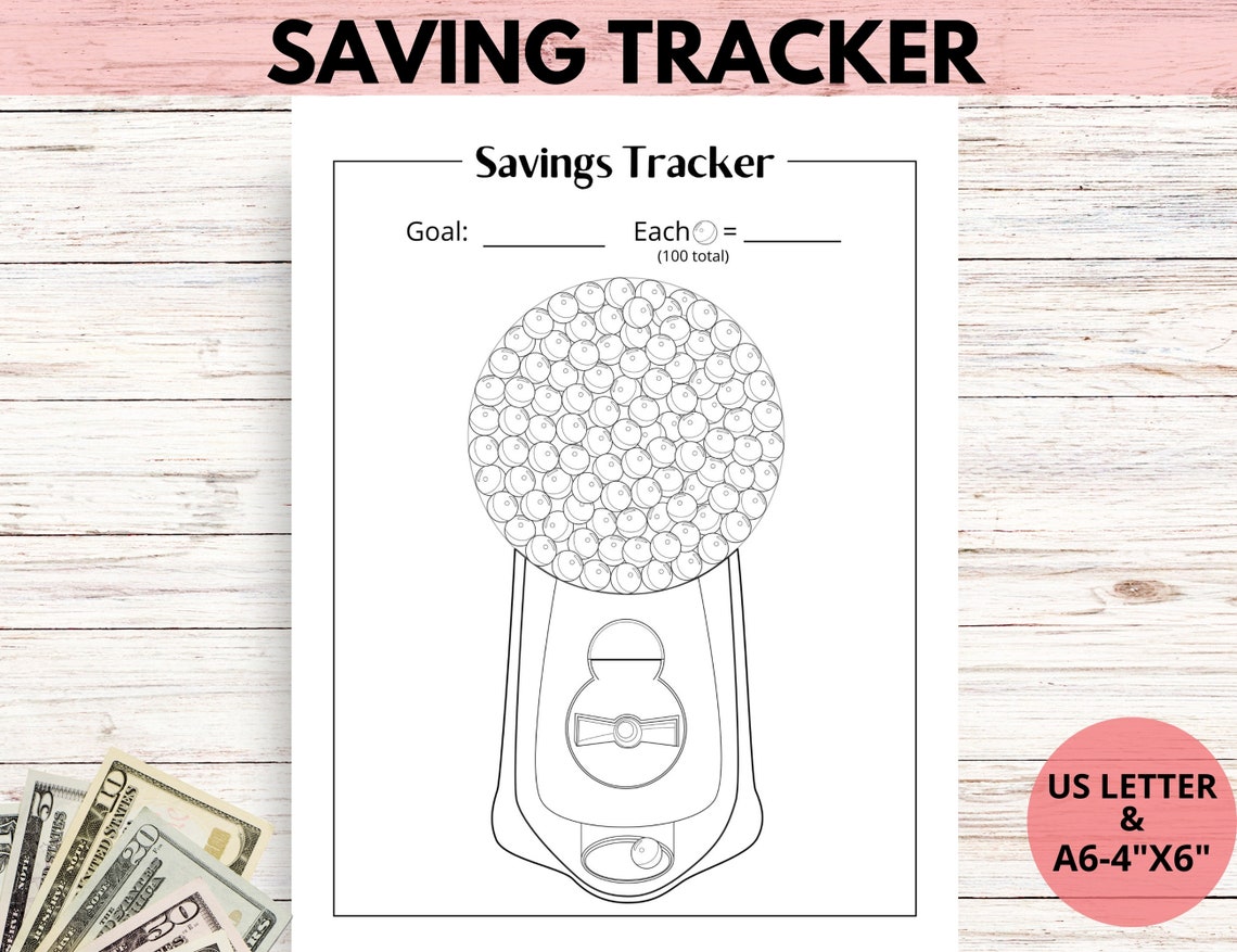 Savings Tracker Printable Challenge, A6 Printable Budget Binder Savings ...