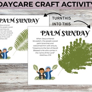 Triumphal Entry Palm Sunday Handprint Craft, Easter Sunday School ...