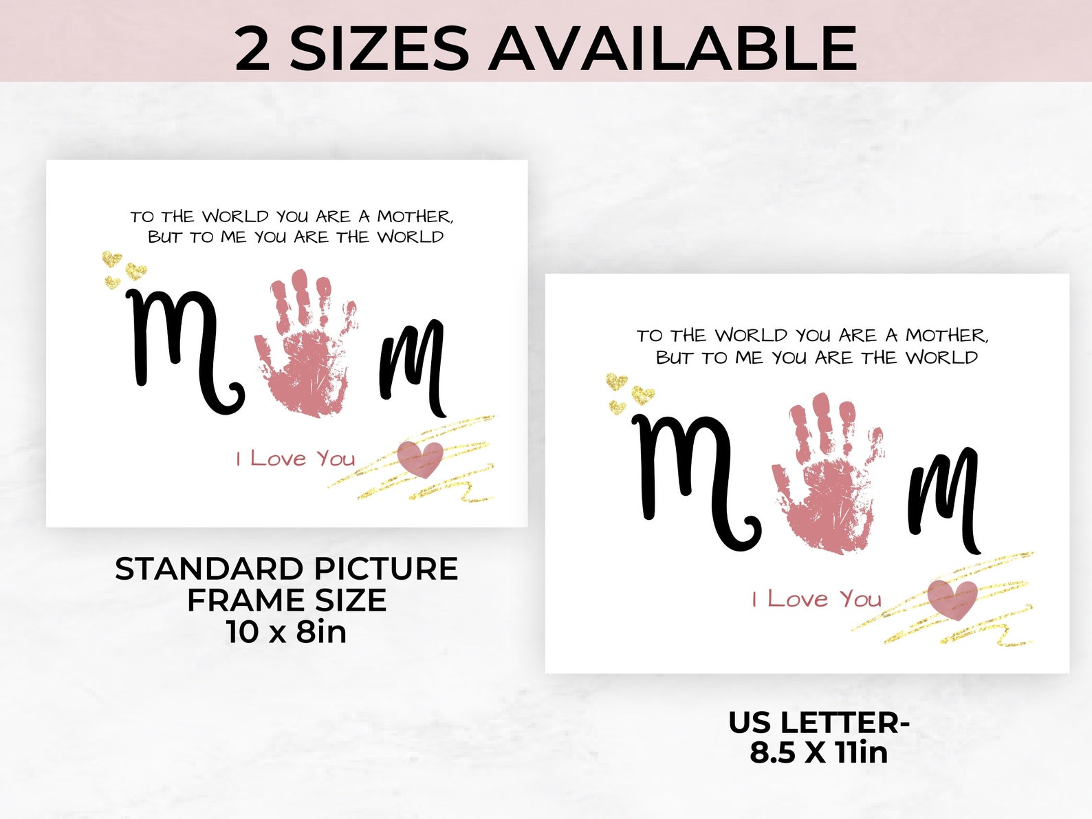 Mothers Day Handprint Keepsake Craft Mom Handprint Art DIY Toddler ...