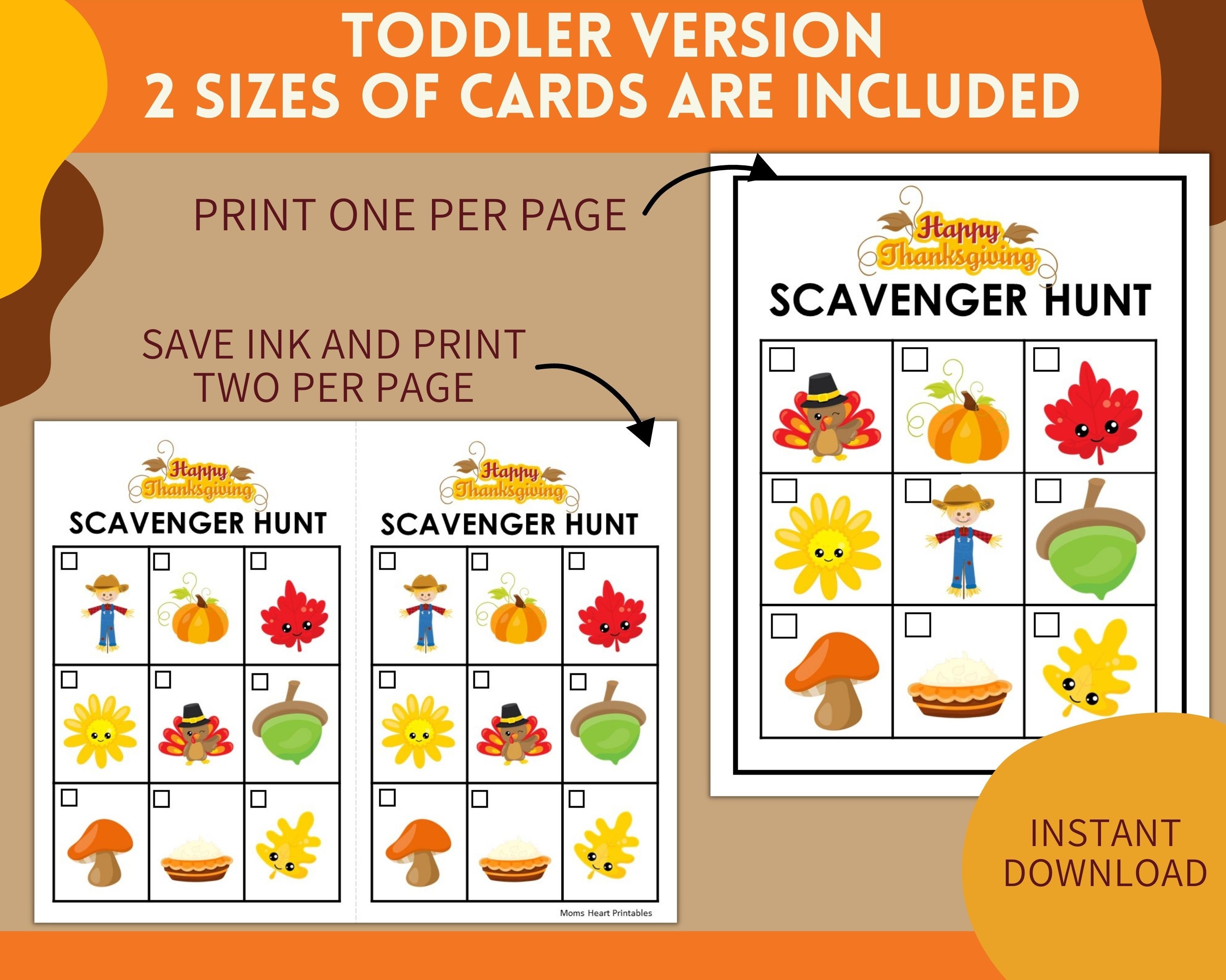 Búsqueda del tesoro imprimible en interiores y exteriores de Acción de ...