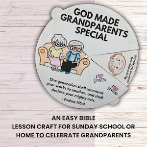 Grandparents Are Special Bible Wheel Printable, Sunday School Craft for ...