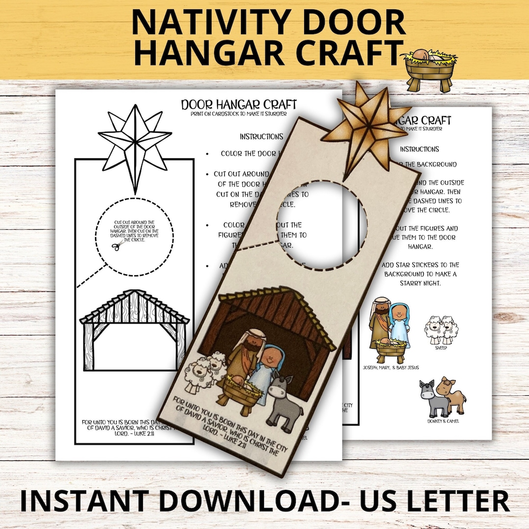 Nativity Story Christmas Bible Craft, Kids Sunday School Craft for ...