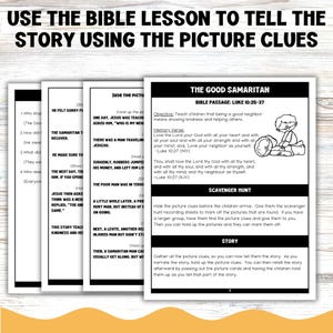 The Good Samaritan Bible Lesson Scavenger Hunt Activity Prek, Sunday ...