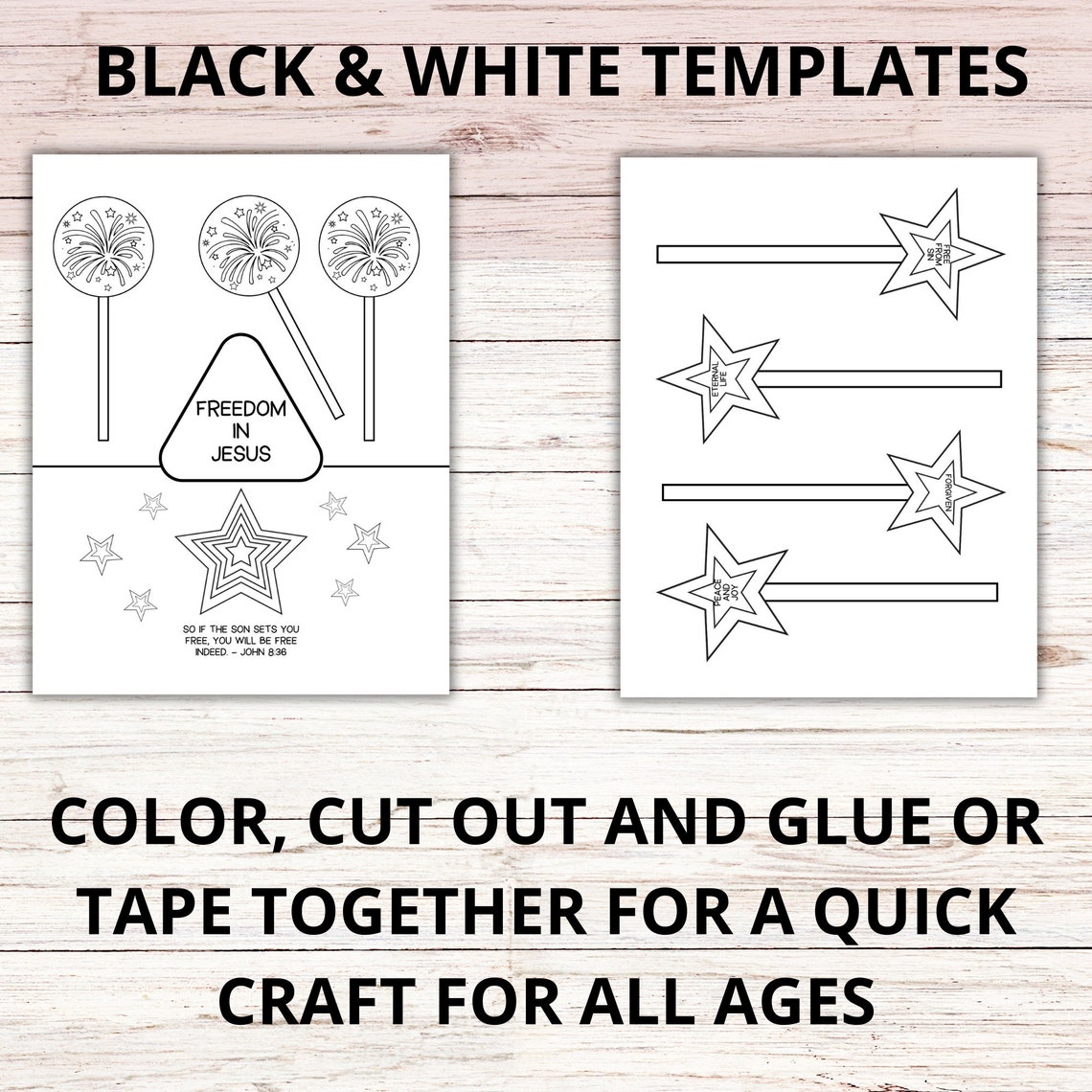 July 4th Sunday School Bible Lesson and Craft Printable, Independence ...