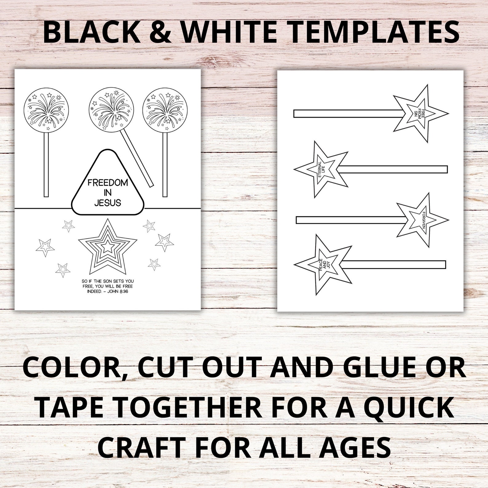 July 4th Sunday School Bible Lesson and Craft Printable, Independence ...