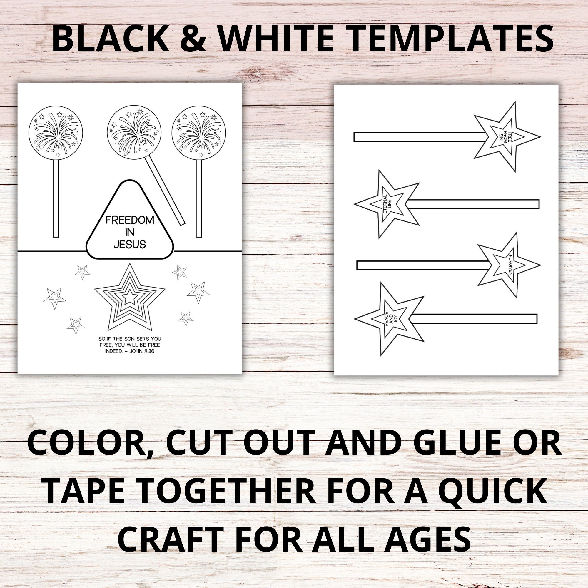 July 4th Sunday School Bible Lesson and Craft Printable, Independence ...