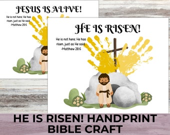 Jesus is Love Handprint Craft, Easter Sunday School Handprint Art ...