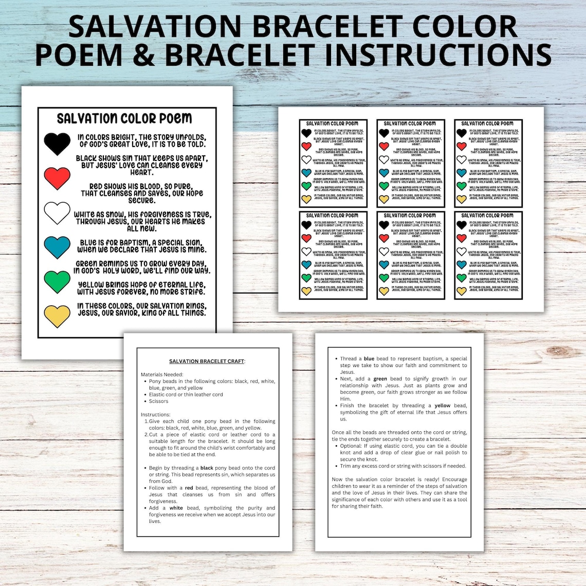 Salvation Bible Lesson and Activities Printable Color Gospel - Etsy