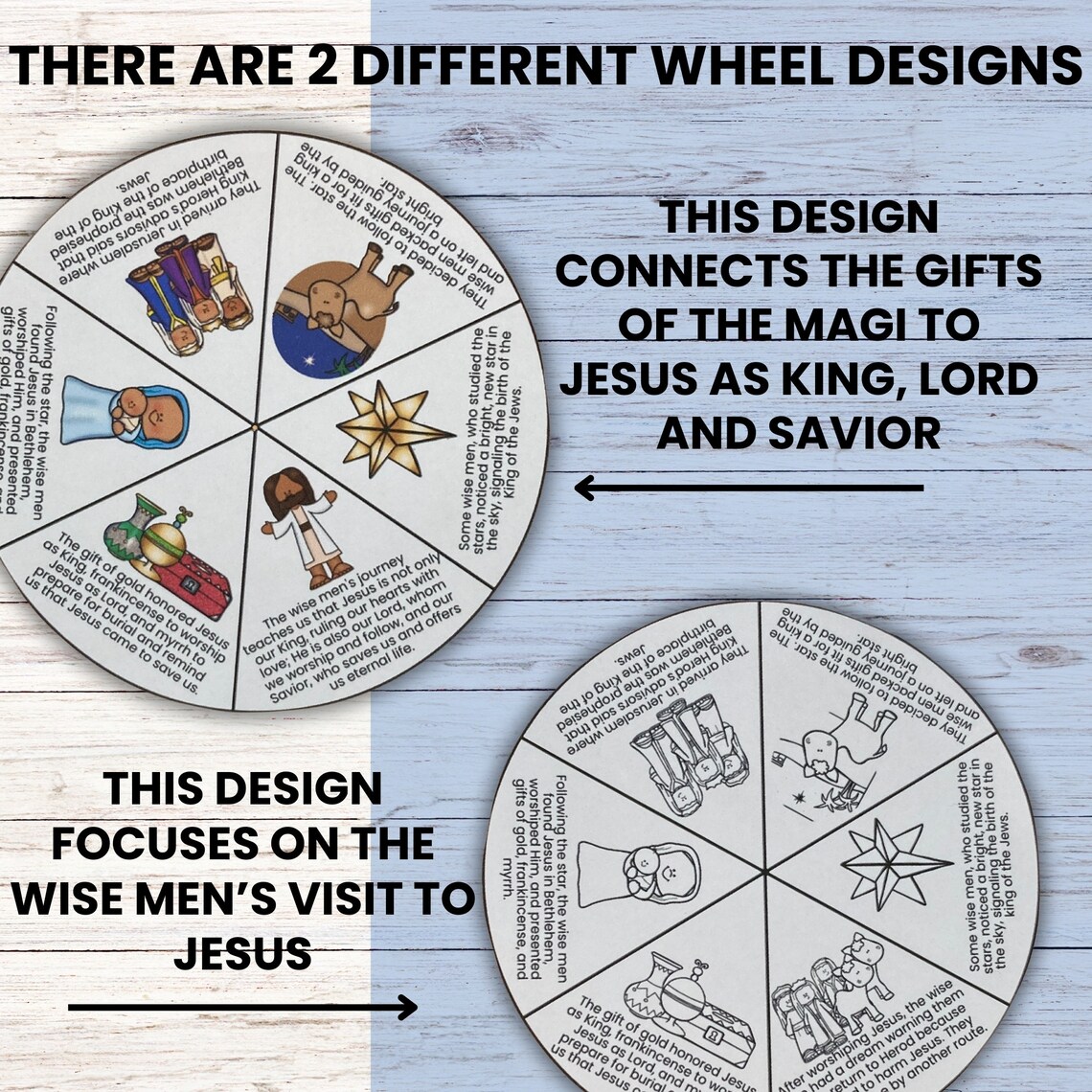 Epiphany Activity Following the Star Coloring Wheel Craft Printable for ...