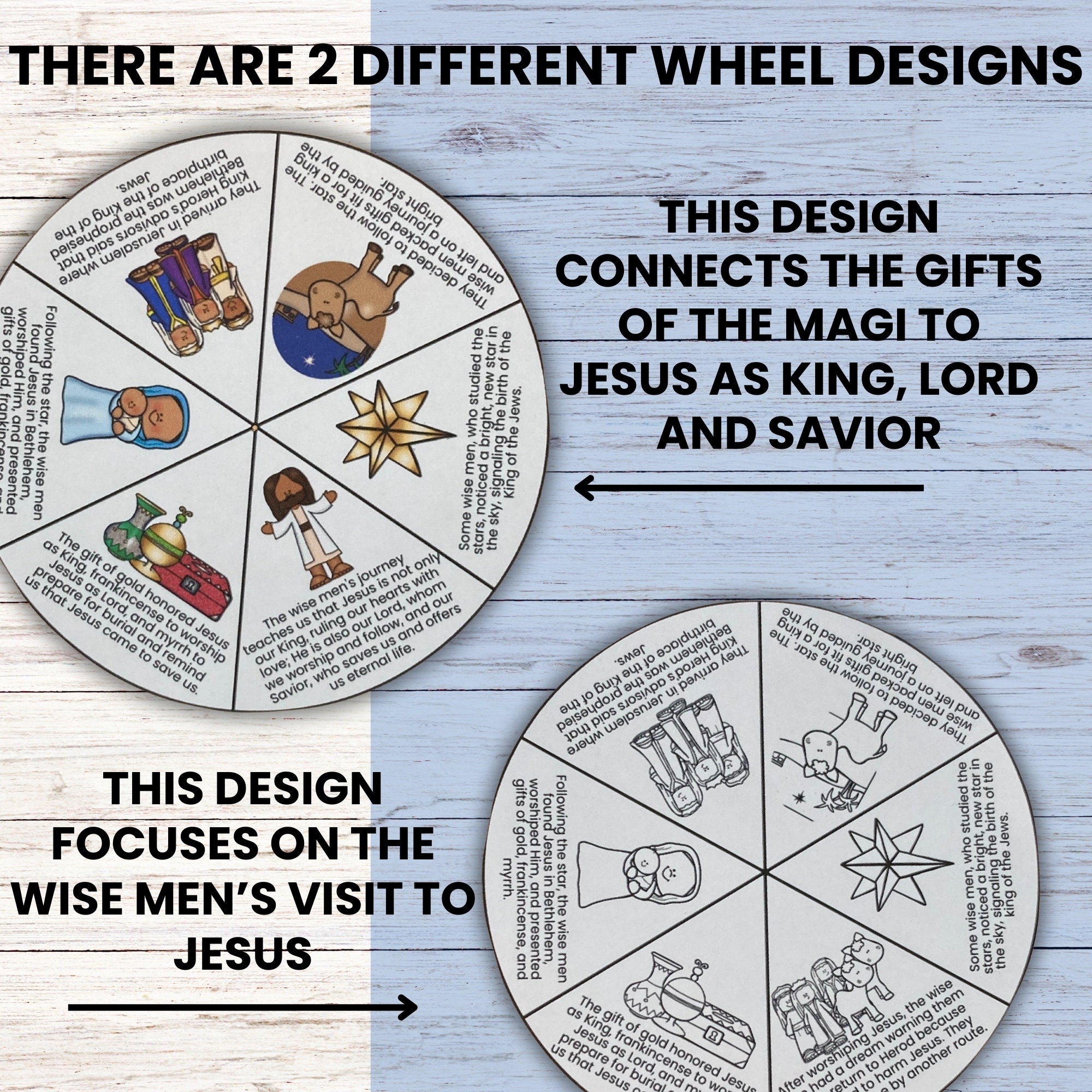 Epiphany Activity Following the Star Coloring Wheel Craft Printable for ...