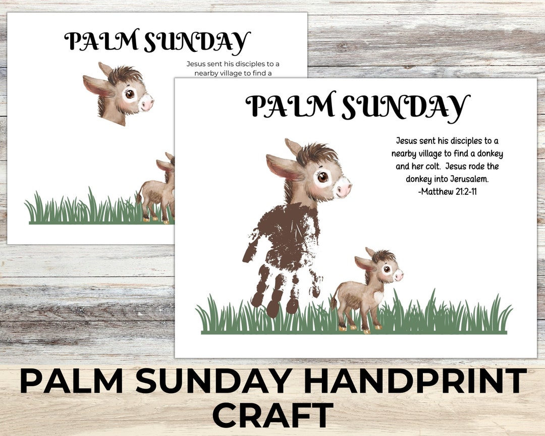 Palm Sunday Handprint Craft, Easter Sunday School Handprint Art for ...
