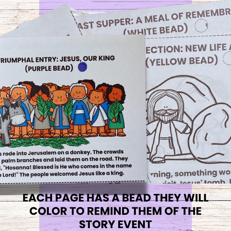 Easter Story Bracelet Craft Sunday School Story and Craft Activity ...