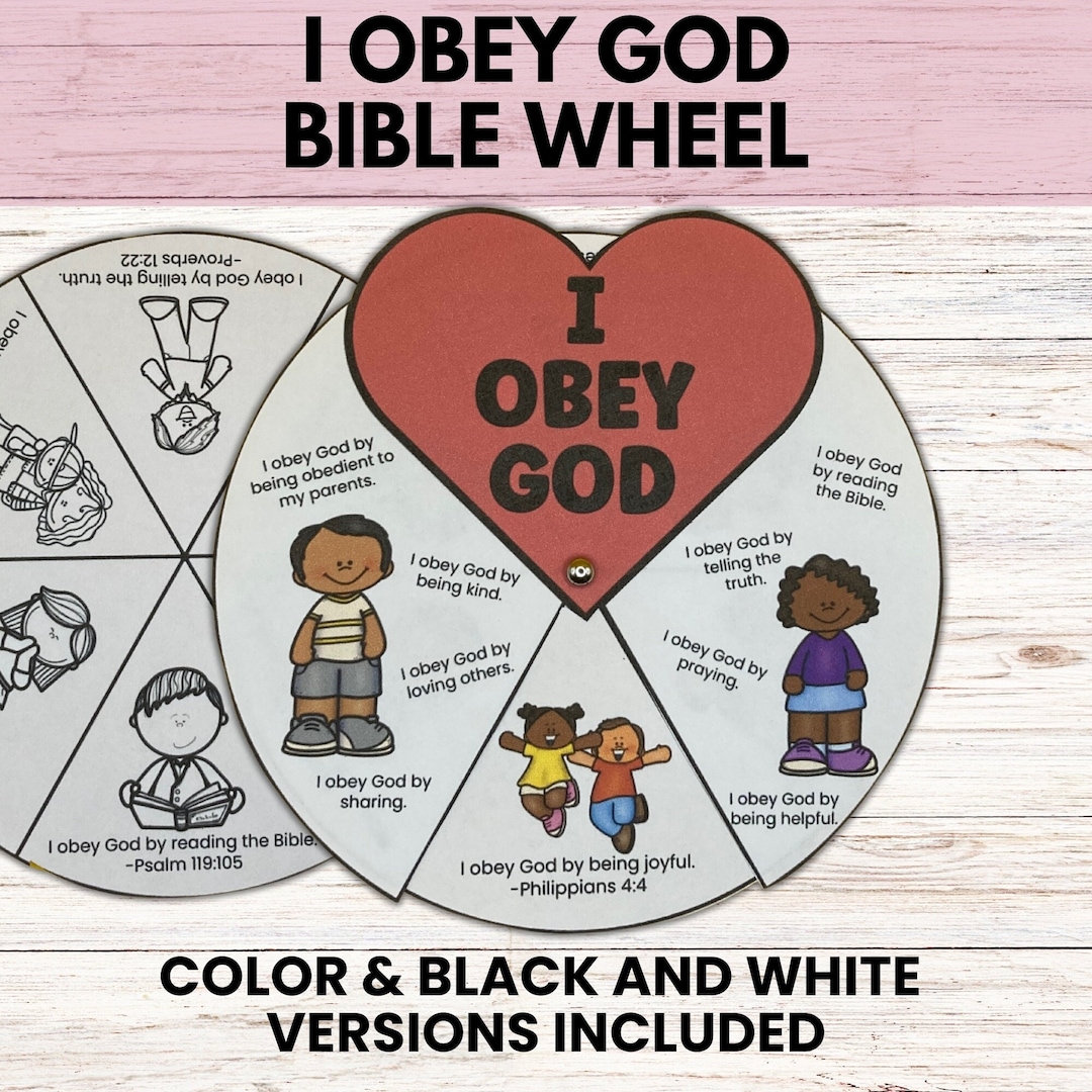 I Obey God Bible Wheel Craft Lesson, Obey God Bible Lesson Craft for ...