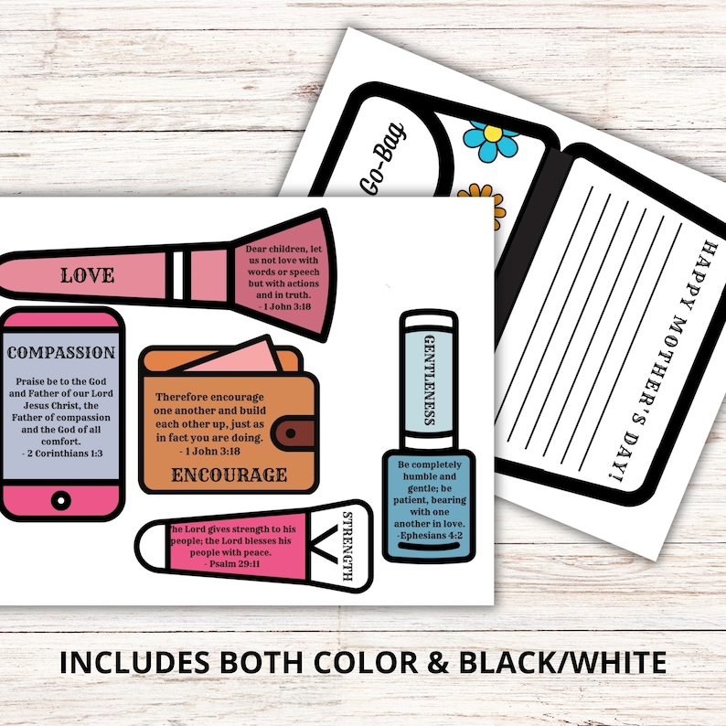 Mothers Day Bible Craft, Sunday School Gods Blessing for Moms Printable ...