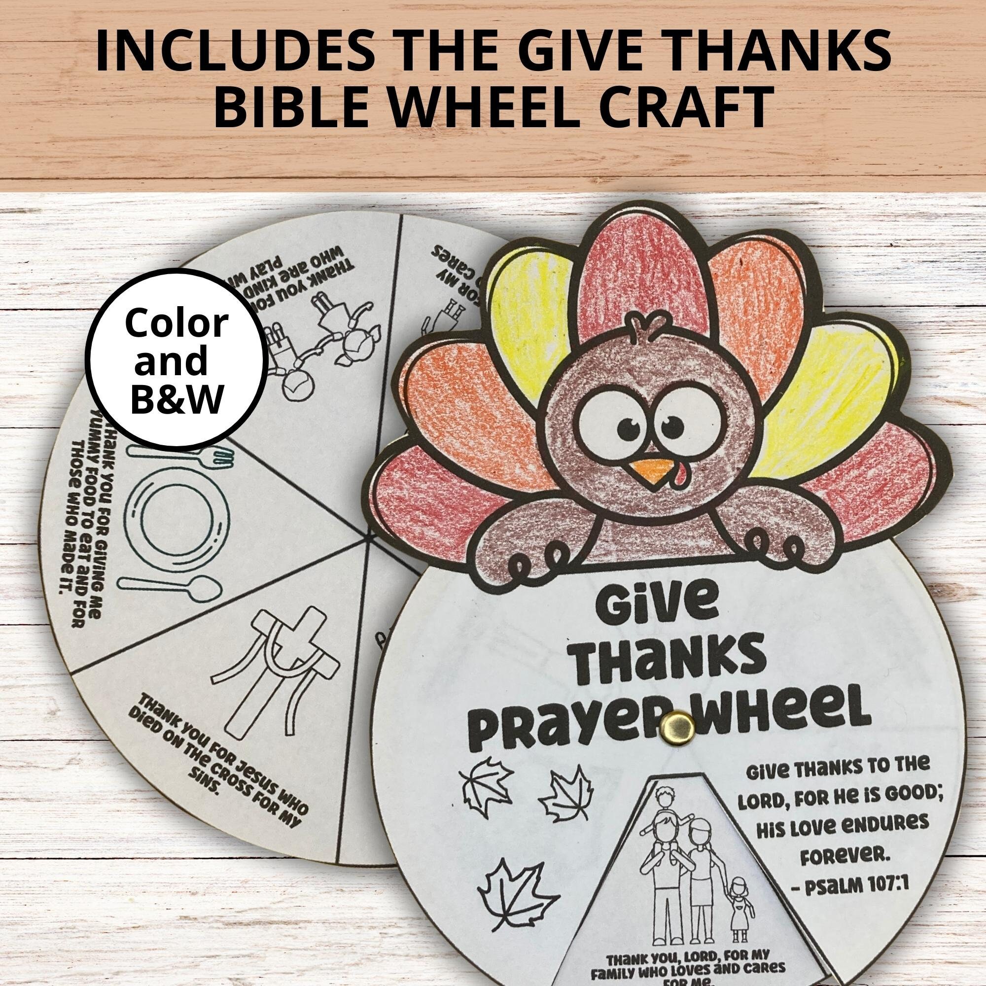 Give Thanks Thanksgiving Sunday School Lesson for Kids Bundle, Thankful ...