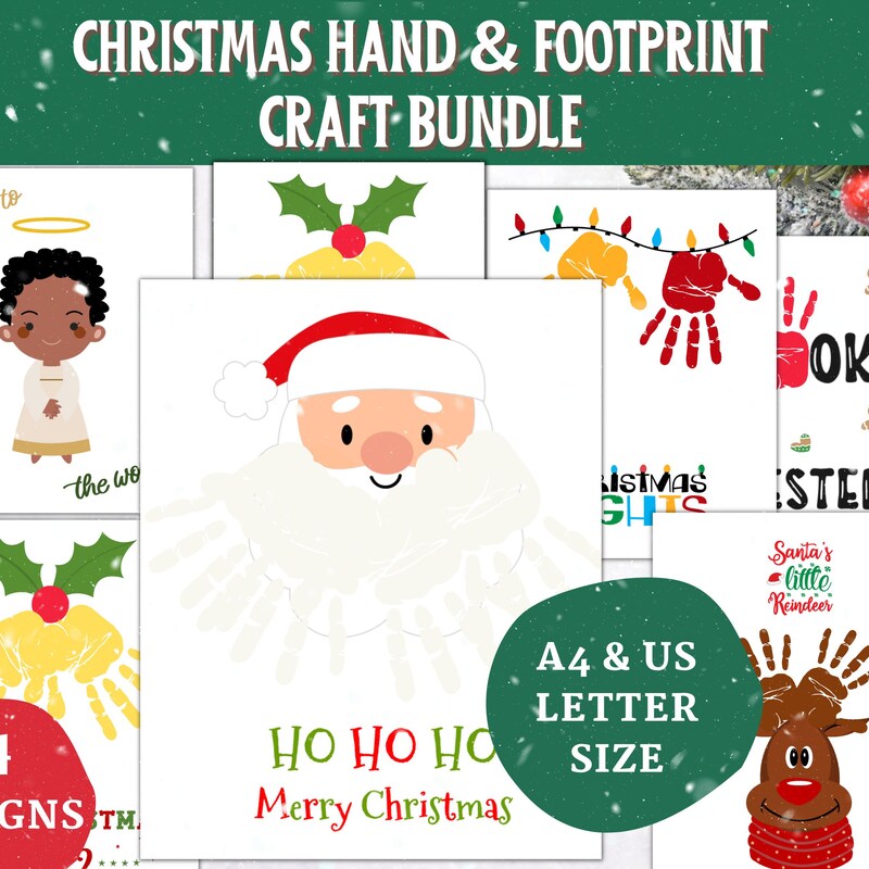 Santa Handprint - Etsy