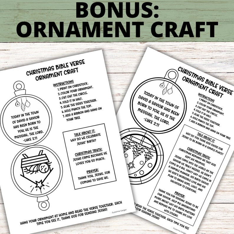 Kids Christian Advent Calendar 2025, Bible Advent Activities for Kids ...