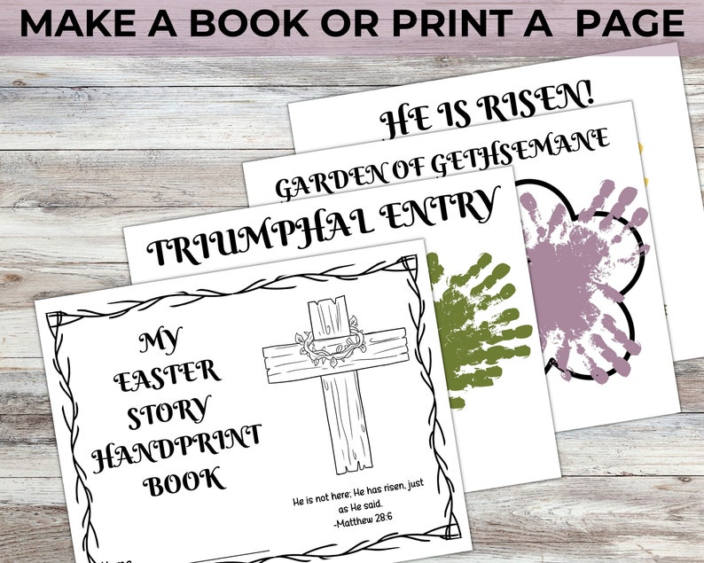 Holy Week Handprint Craft Activity, Easter Sunday School Toddler ...