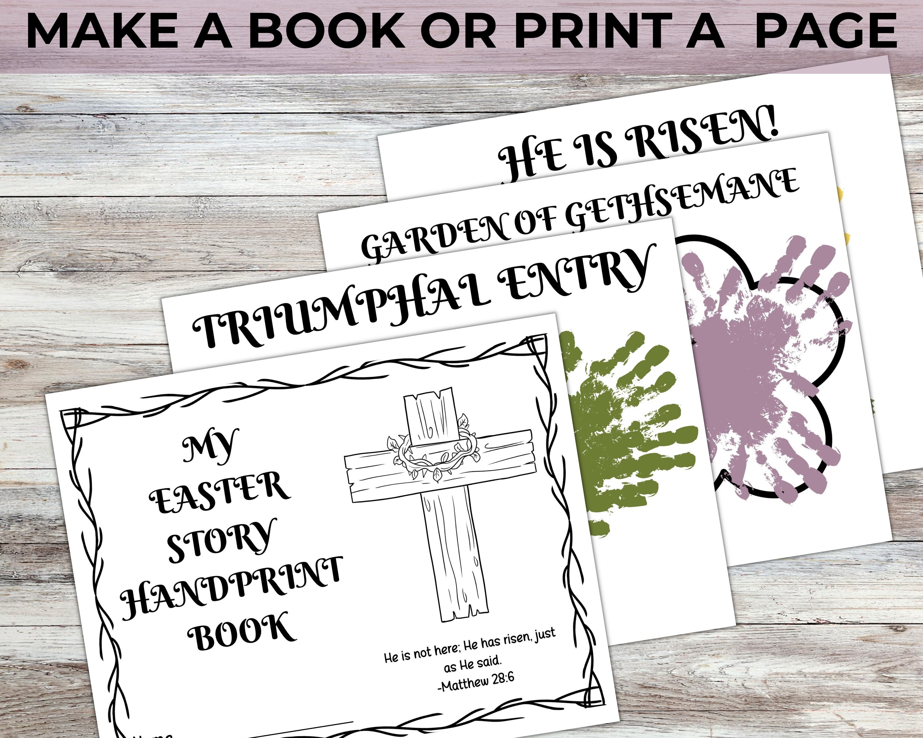 Holy Week Handprint Craft Activity, Easter Sunday School Toddler ...