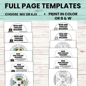 Parable of the Wise and Foolish Builders Sunday School Bible Lesson and ...