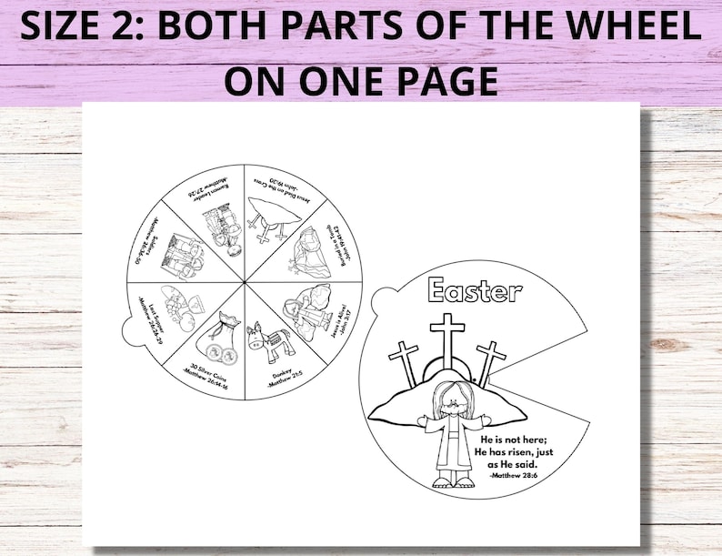 Easter Sunday School Craft, Easter Bible Story Coloring Wheel, Holy ...