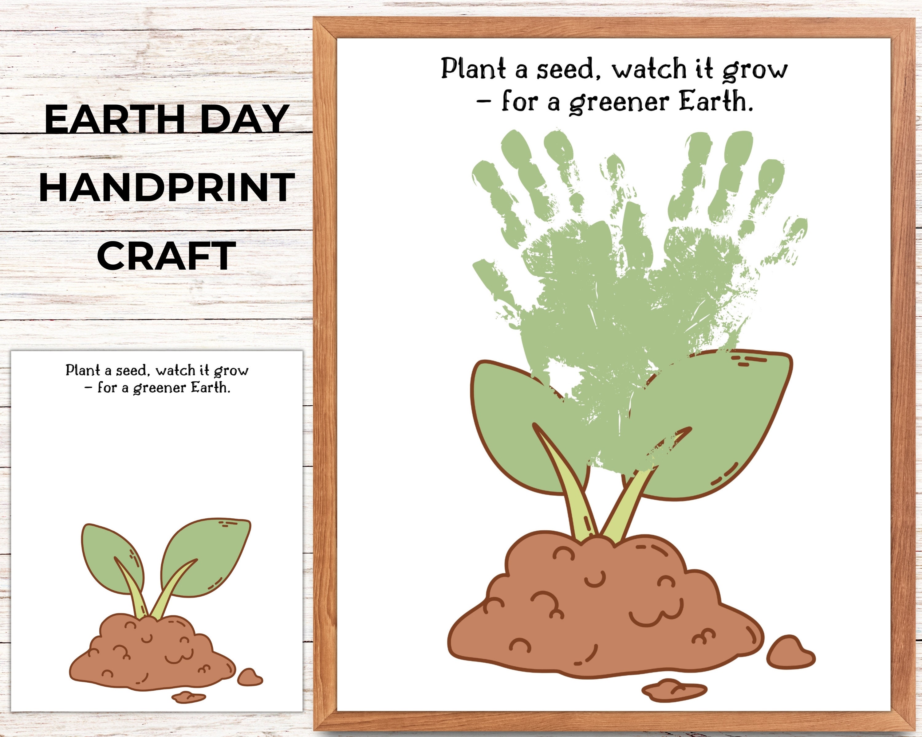 Earth Day Handprint Art for Kids, Plant a Seed Earth Day Handprint ...