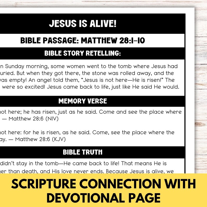 Jesus is Alive Easter Sunday Bible Craft Activity for Kids, Easter ...