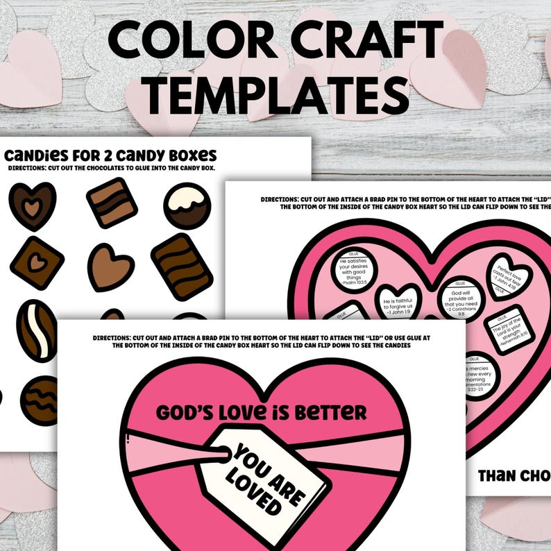 Valentine's Day Bible Craft, Christian Valentine God's Love Sunday ...