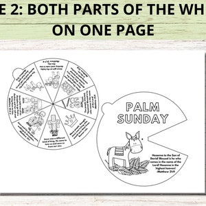 Palm Sunday Bible Craft, Easter Bible Story Lesson Wheel, Holy Week ...