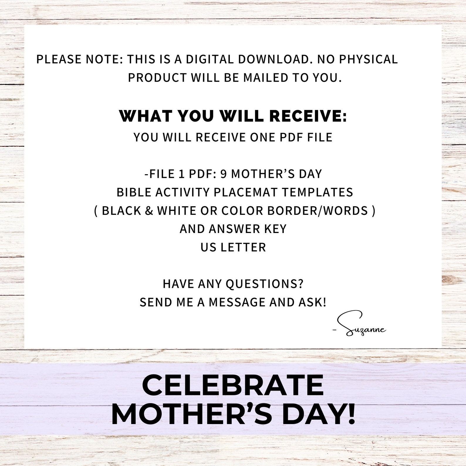 Mothers Day Bible Activity Coloring Placemat, Mothers Day Church Games ...